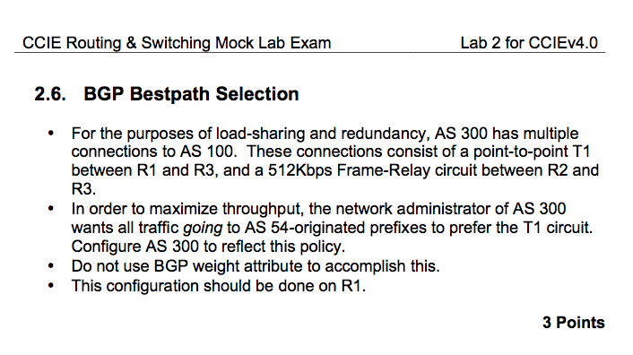BGP Route Preference The Mostly Commonly Missed Task In R S CCIE Mock Lab 2 INE